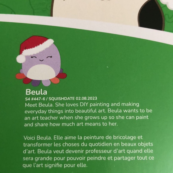 Squishmallows | Toys | Beula The Octopus Christmas Squishmallows 4 New ...